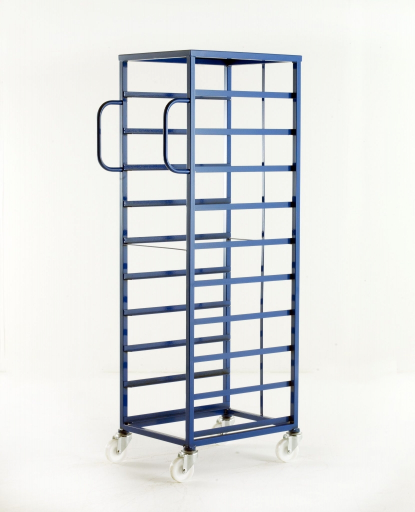 Mobile Tray Racks with Euro Container Box Trays - TrucksandTrolleys
