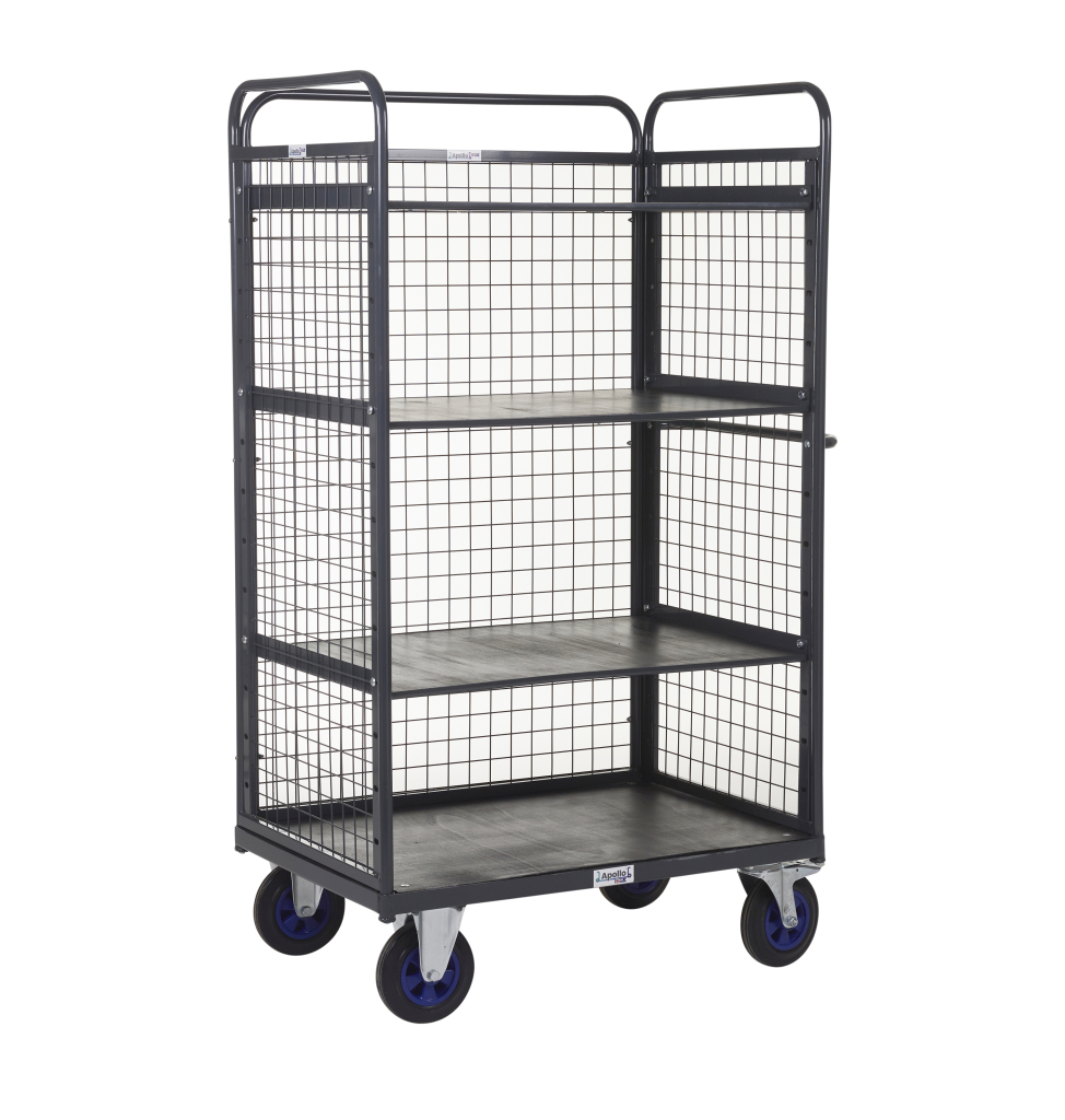 Heavy Duty Distribution Trolley with 3 Adjustable Shelves ...